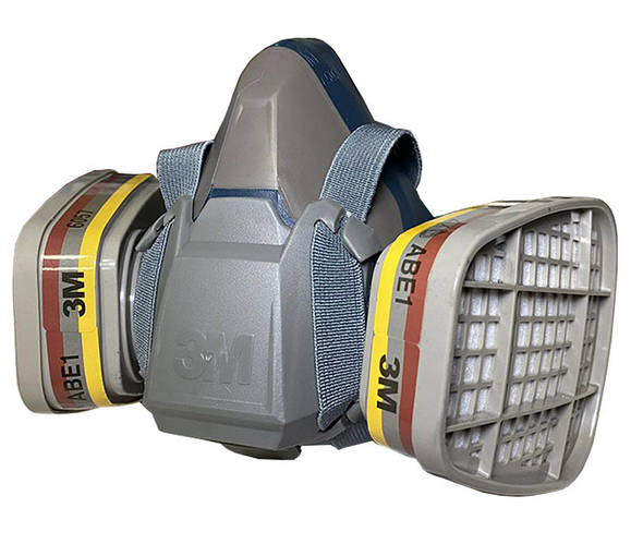 Респіратор напівмаска 3M 6502 із комбінованим фільтром 6057 (ABE1) (ID ...