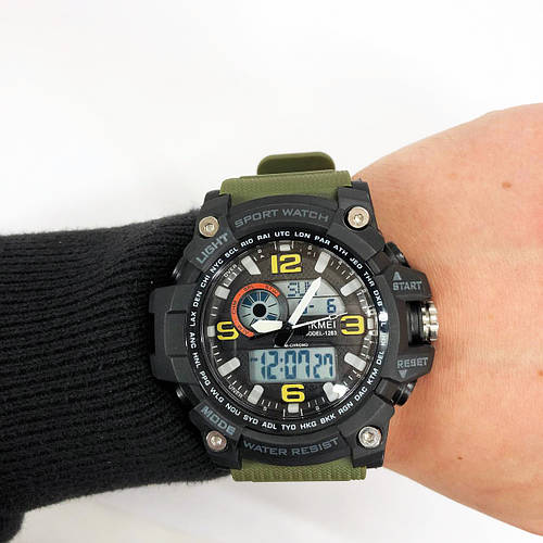 Лучшие тактические часы SKMEI 1283AG ARMY GREEN, Специальные часы для ...