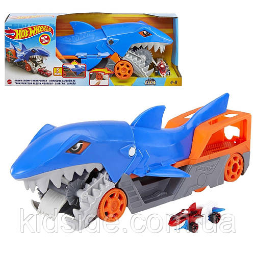 Hot Wheels Shark Chomp Transporter GVG36 Транспортер Хот Вилс Акула с ...