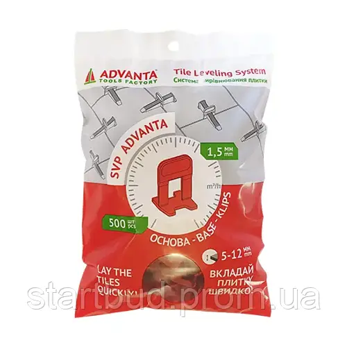 Основа 1,5 мм системи вирівнювання плитки SVP ADVANTA, 500 шт/пач (ID#2386092786), цена: 130 ...
