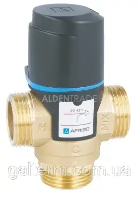 Триходовий термозмішувальний клапан Afriso АТМ 361 DN20 20-43 (G ø1", kvs 1,6 м3/ч) (ID ...