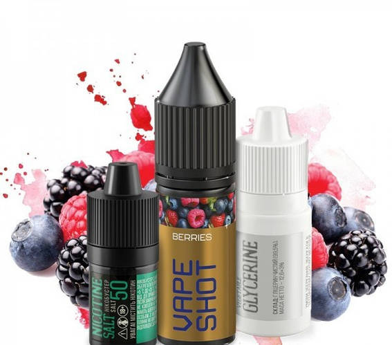 Vape Shot 15ml Berries Набор для самозамеса жидкости Заправка для вейпа ...