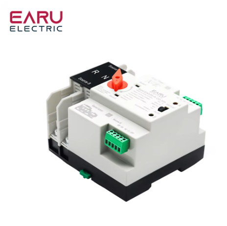 АВР Однофазный автоматический переключатель Din-рейка ATS PV 2P 220 А ...