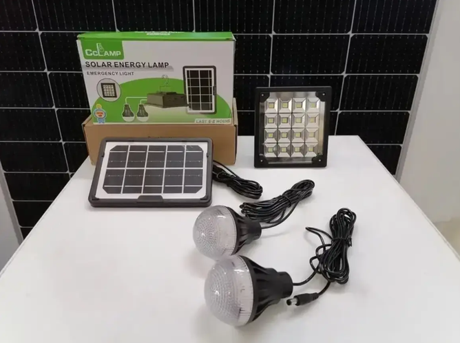 Станція з лампочками Cclamp cl-053 у комплекті Led ліхтар з функцією power bank solar з ...