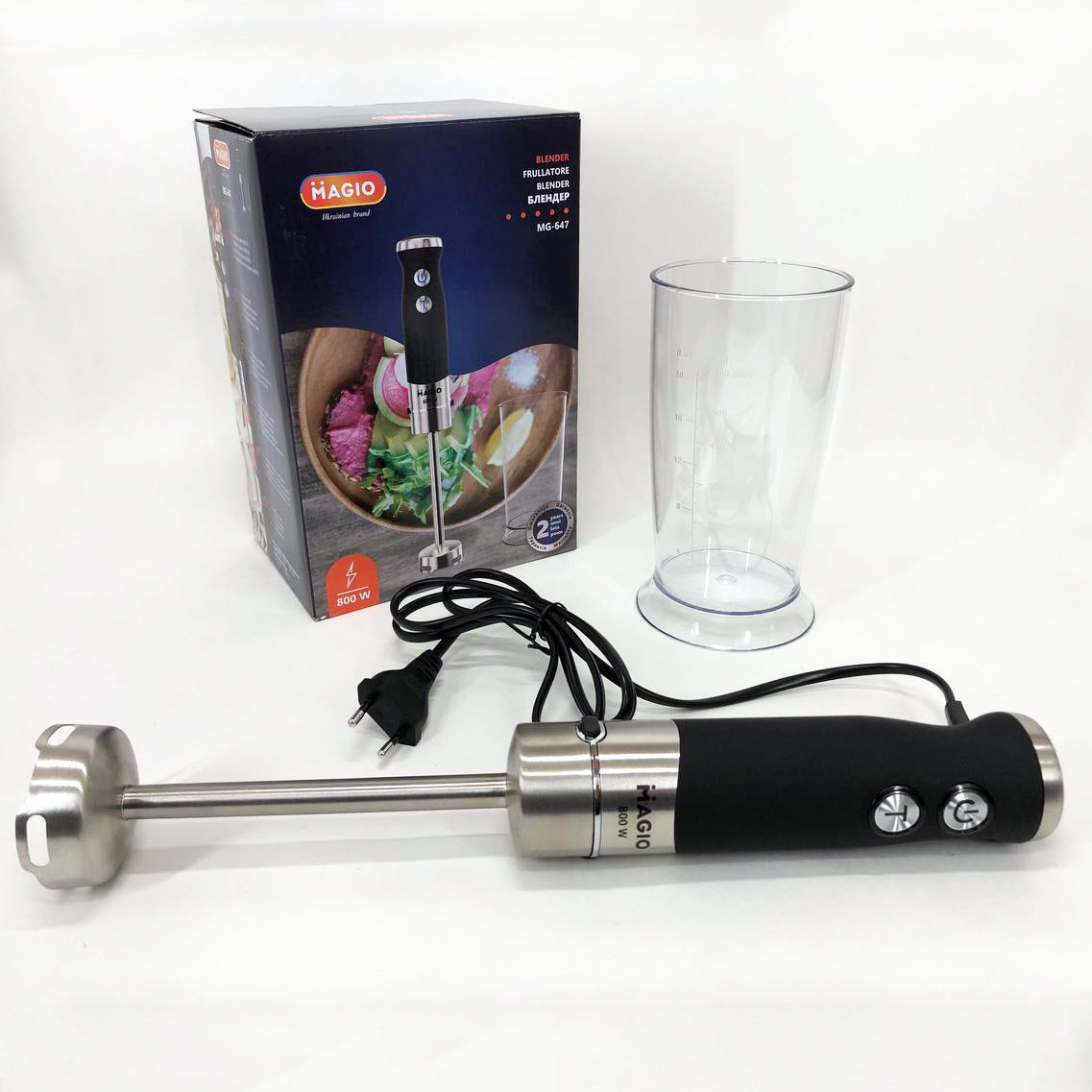 Электрический блендер MAGIO MG-647, Ручной погружной блендер, Измельчитель EU-667 для овощей (ID ...