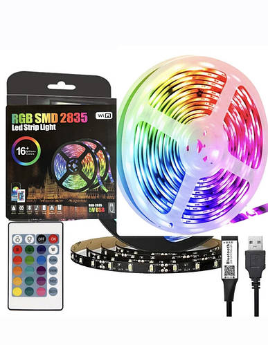 Светодиодная лента RGB с пультом 10 м от USB RGB SMD 2835 WiFi (ID#2388276817), цена: 399 ...