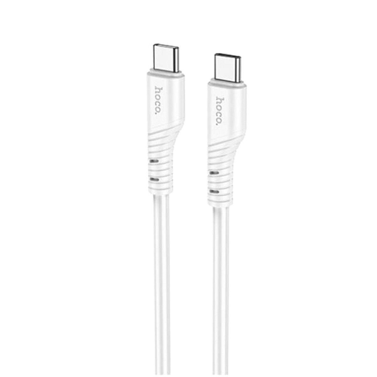 Кабель Type-C/Type-C 1 м HOCO X97 Crystal 60 Вт 3 А білий (ID ...