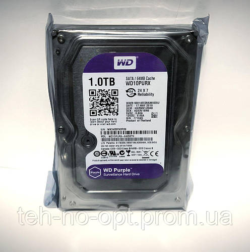Жорсткий диск wd perple 1ТБ для відео реєстраторів. WD10PURX Factory ...