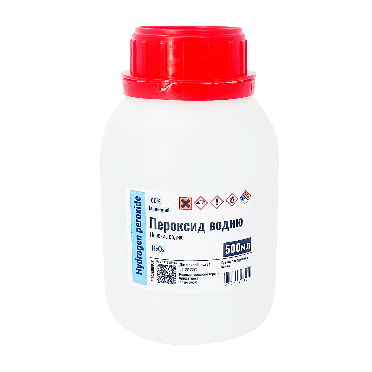 Пероксид водню 0,5л 60% Перекис водню: продаж, ціна у Рівному. Технічні ...