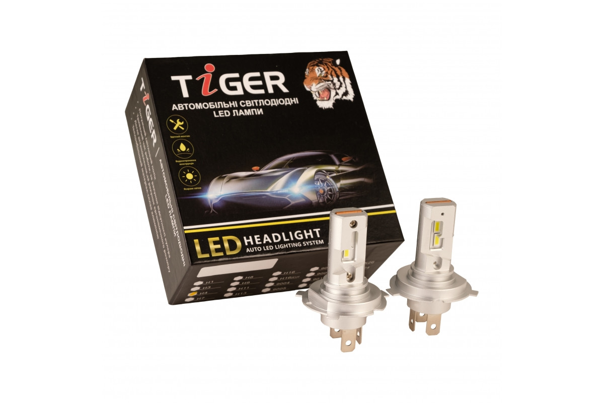 Tiger LED F8 H4 світлодіодні лампи, ціна: 1200 ₴, купити на Prom.ua