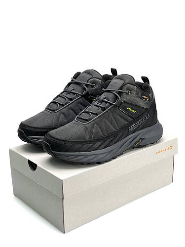 Чоловічі кросівки Merrell Float Pro Black Grey Green, чоловічі кросівки Merrell, Єврозима, термо ...