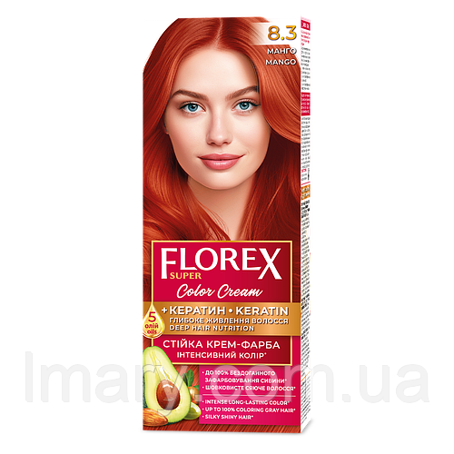 Стойкая крем-краска для волос Supermash Florex Super 8.3 Манго (ID ...