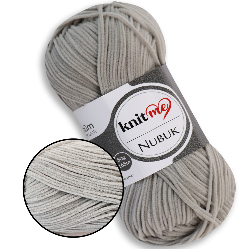 Knit Me Nubuk, Светло-серый №7149 - купить интернет-магазин товаров для рукоделия Украина. Опт и ...