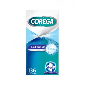 Таблетки для чищення зубних протезів 4в1, Corega Tabs Bio Formula, 136 ...
