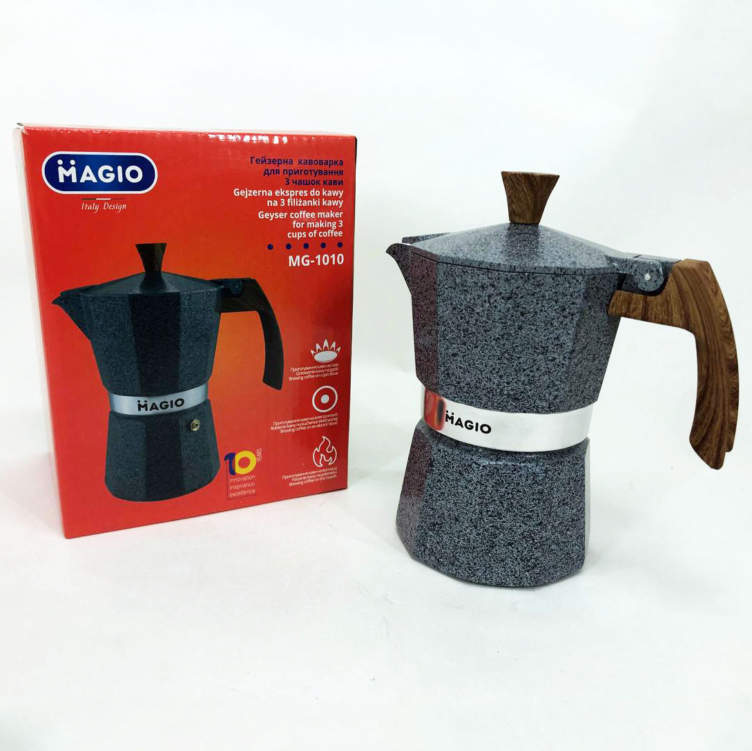 Гейзерные кофеварки на 1-3 чашки Magio MG-1010 150 мл, Кофеварка гейзерная ручная, CF-868 ...