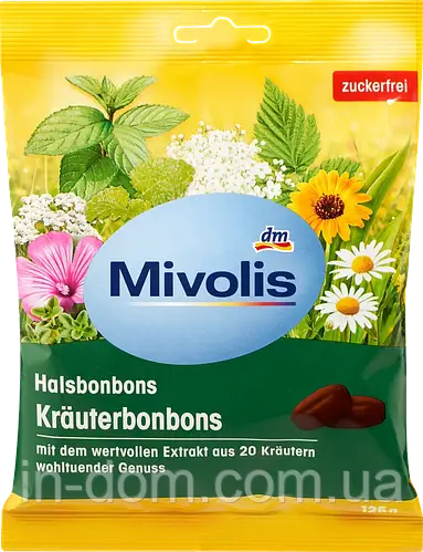 Mivolis Mivolis Bonbons, Kräuterbonbons zuckerfrei Екстракт 20 трав і ...