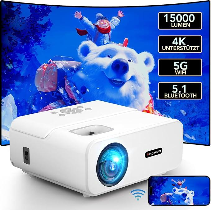 Мультимедійний проектор Movie Projector C12 Full HD 1080P 15000 лм з Wi ...