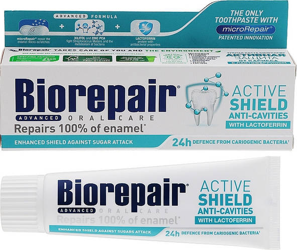 Зубная паста BioRepair Active Shield ANTI-СAVITIES "СОВЕРШЕННАЯ ЗАЩИТА ...