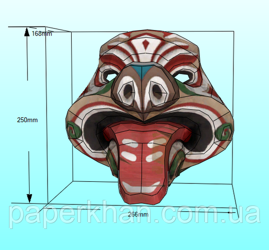 Маска Тоа Турбосвина Toa Mask Overwatch конструктор из картона ...