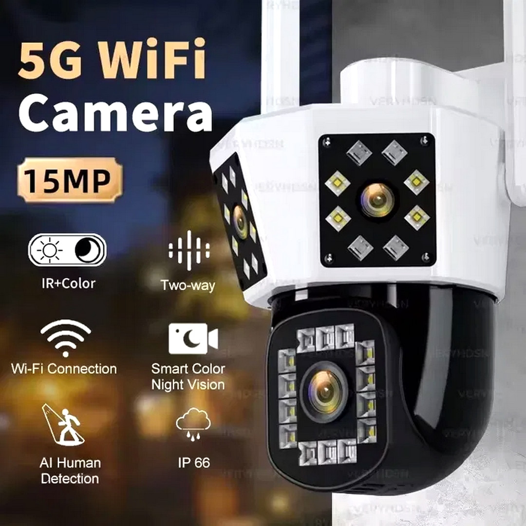Беспроводная видеокамера с микрофоном (15MP), Камера для домашнего ...