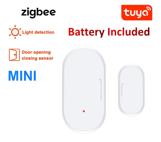 2 в одному. Безпровідний датчик відкриття дверей або вікон + датчик освітлення. Zigbee, Tuya ...
