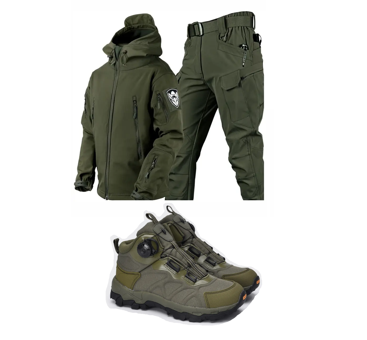 Комплект одягу SoftShell софтшел Gwild Олива на флісі розмір S+ ...