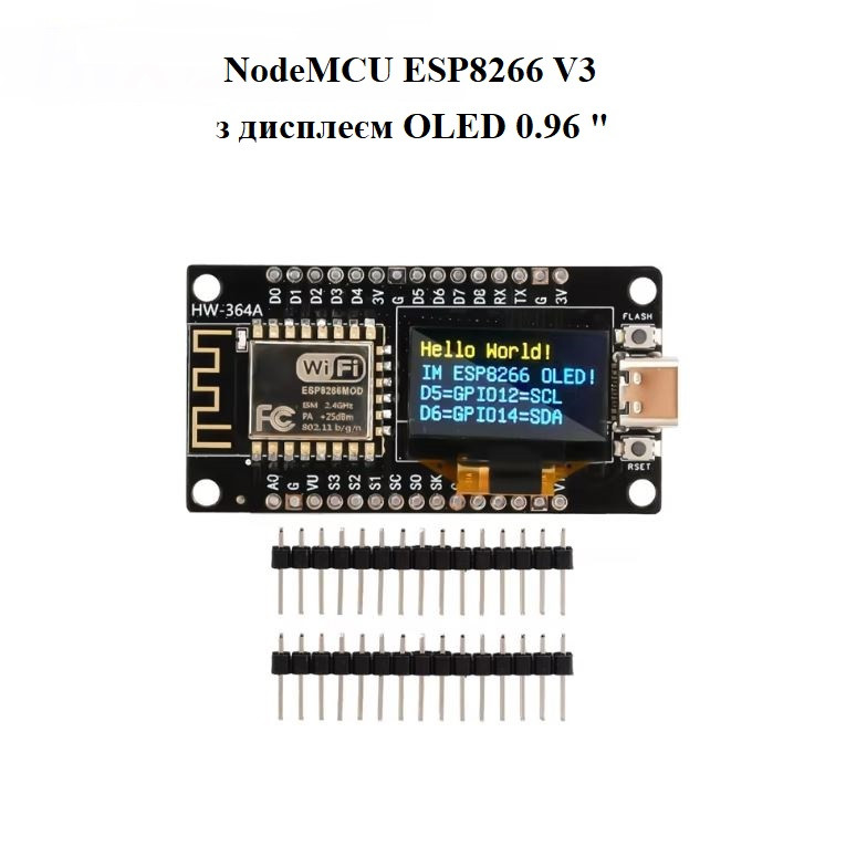 Плата розробника NodeMCU ESP8266 V3 OLED 0.96 " дисплей (ID#2394294071 ...