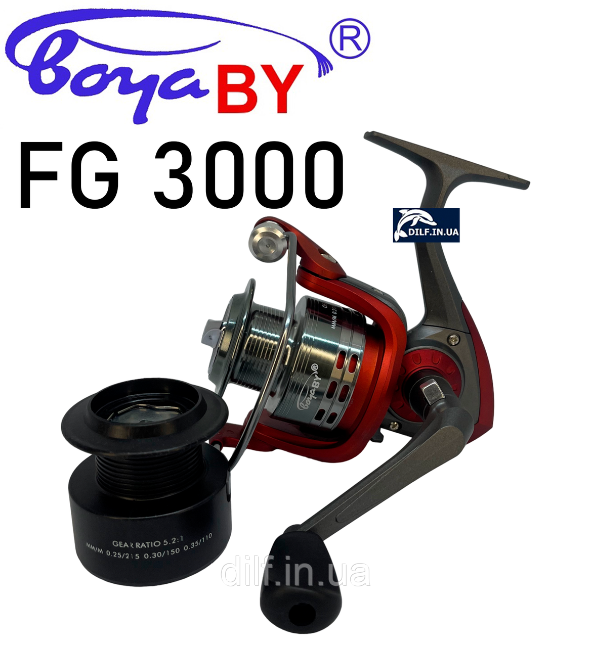 Котушка Boya By FG 3000 (5+1 BB 5.2:1) спінінгова з додатковою шпулею (ID#2395973237), ціна: 499 ...