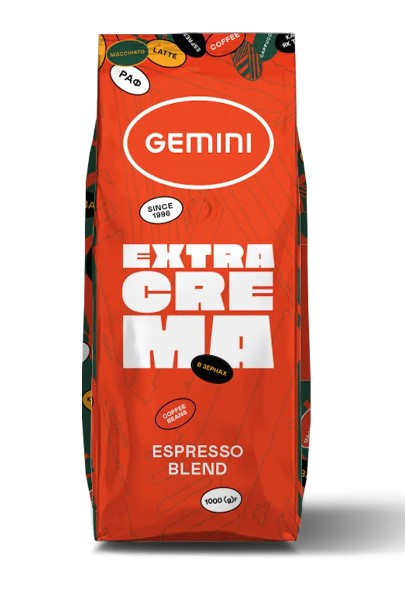 Кофе в зернах Gemini Espresso Extra Crema 1кг (ID#2396414758), цена ...