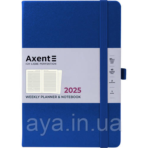 Щотижневик датованний на 2025 рік, Prime Strong класичний синій, А5, 8507-25-38-A, Axent (ID ...