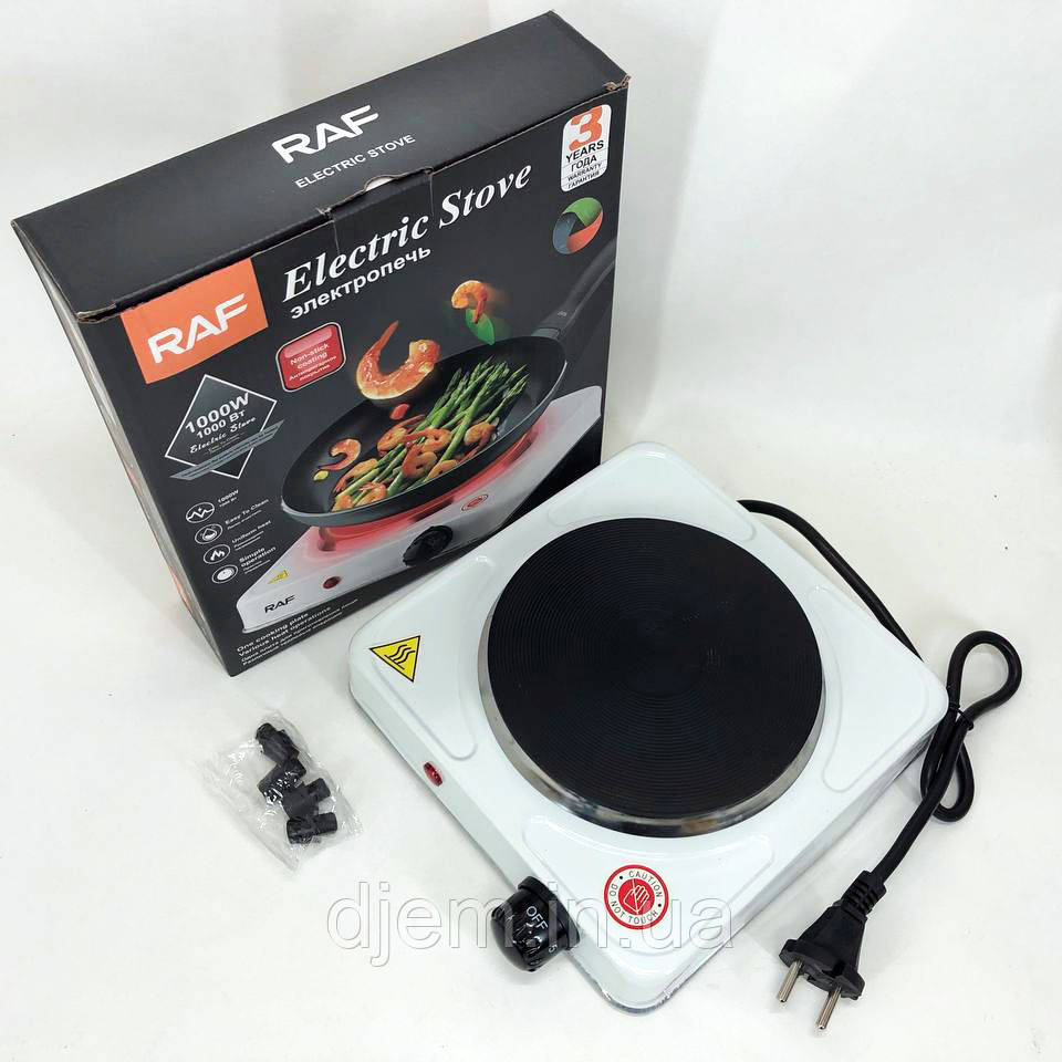 Плита переносная для дома RAF 8010A 1000 Вт, Электроплита на 1 конфорку, QR-814 Электрические ...