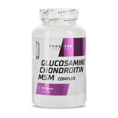 Progress Nutrition Glucosamine Chondroitin MSM Complex (90 таблеток), ціна: 934 ₴, купити на Prom.ua