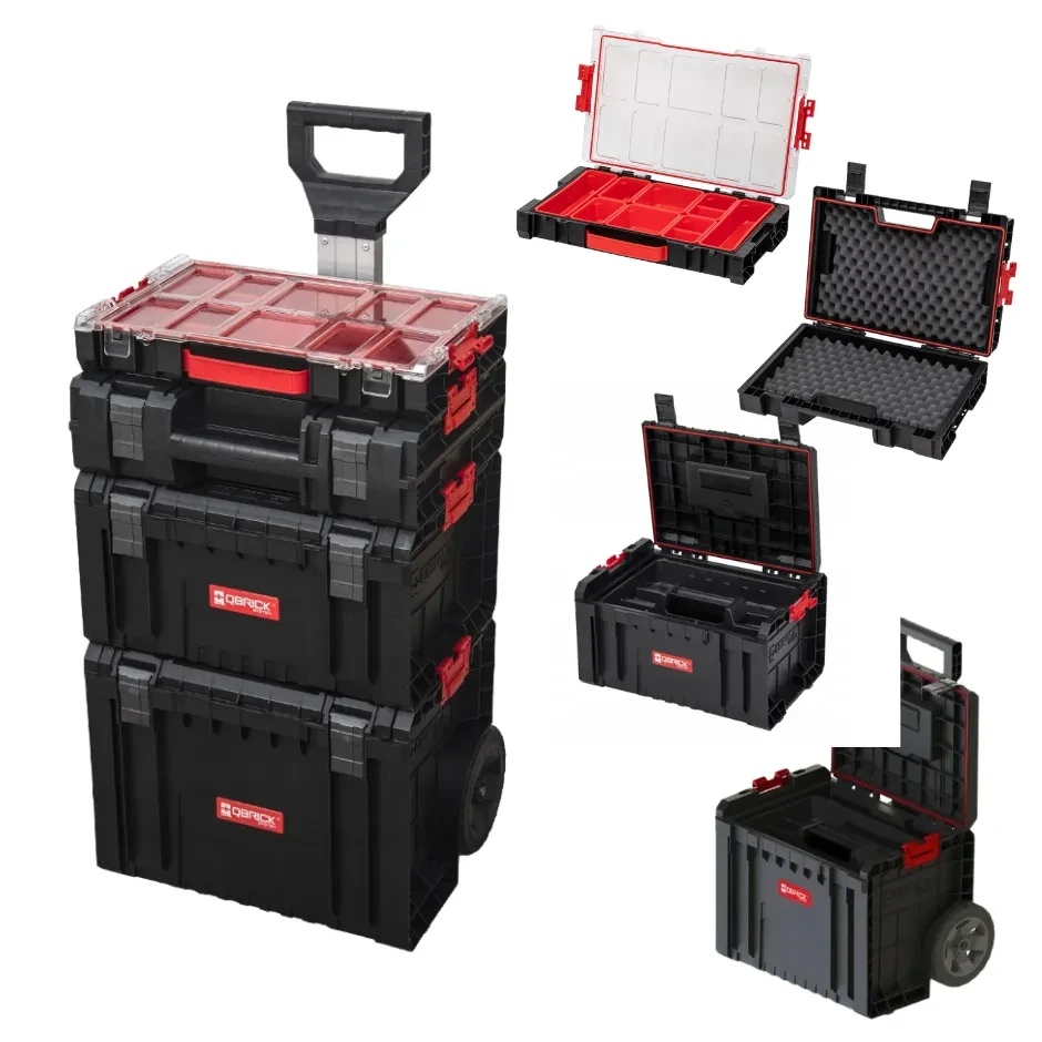 Комплект модульних ящиків Qbrick System PRO SET 3 мобільний органайзер, валіза, набір та ящик ...