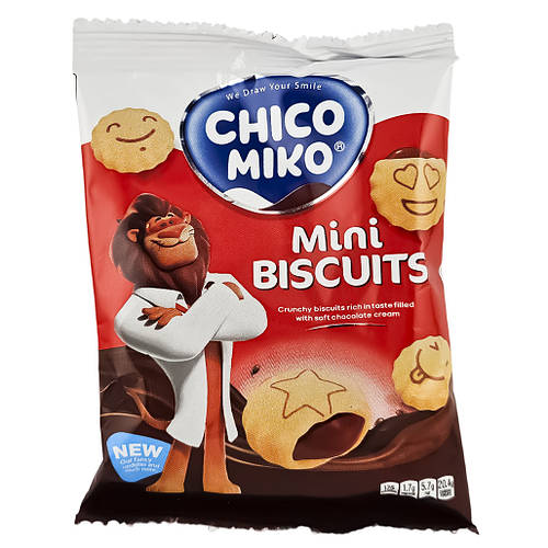 Печиво Chico Miko з шоколадним наповнювачем 30г (ID#2398372330), ціна ...