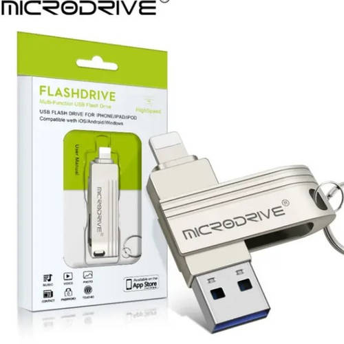Флешка Microdrive А1 128GB OTG 2в1 USB/Lightning для Apple, компьютера ...