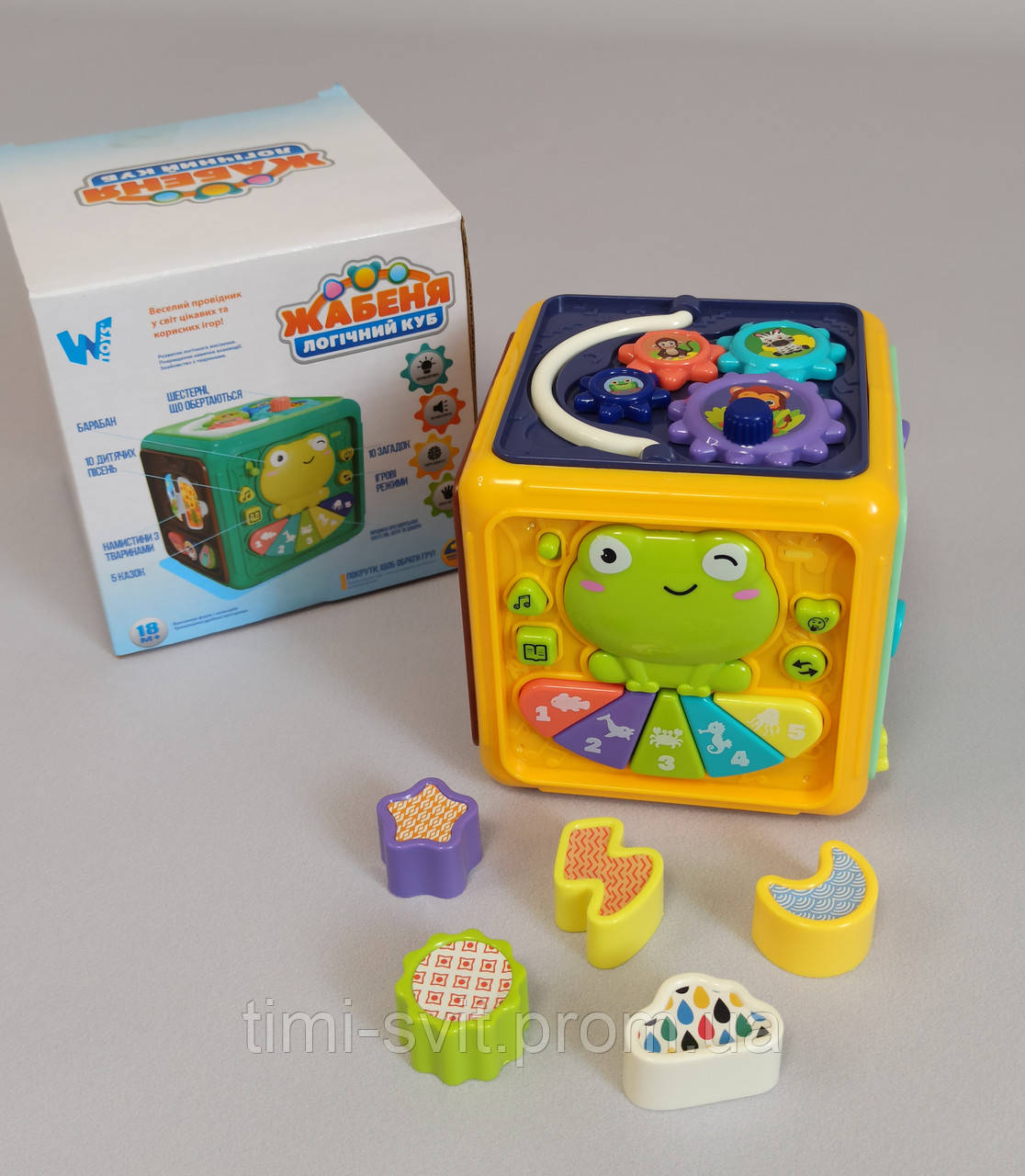 Логічний музикальний Куб сортер мультибокс пісні казки Wtoys озвучування Українською мовою