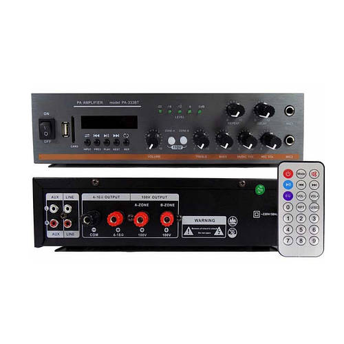 Усилитель звука с караоке Su-Kam PA-333BT Bluetooth для дома и кафе ...