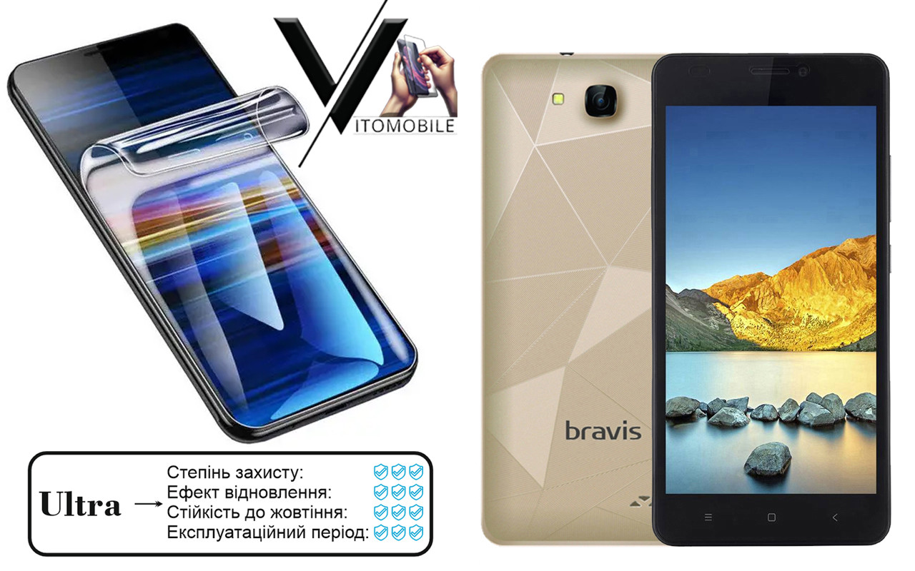 Поліуретанова плівка Ultra для Bravis A503 Joy Dual Sim мінімальна товщина, максимальний захист ...