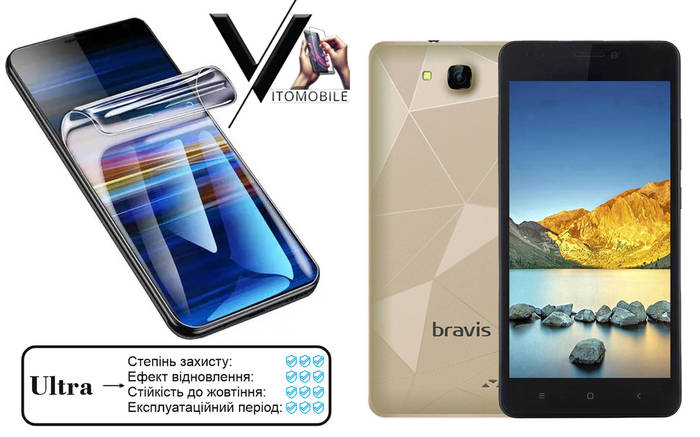 Поліуретанова плівка Ultra для Bravis A503 Joy Dual Sim мінімальна товщина, максимальний захист ...