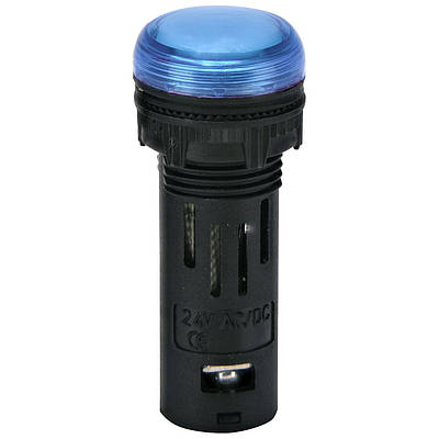 Лампа сигнальная LED матовая ECLI-16-024C-G 24V AC/DC (Ø16мм, зеленая ...