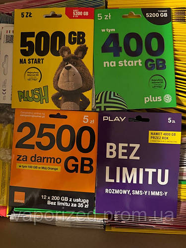 Польські Sim-Карти різних операторів - Orange / Play / Plush / Plus ...