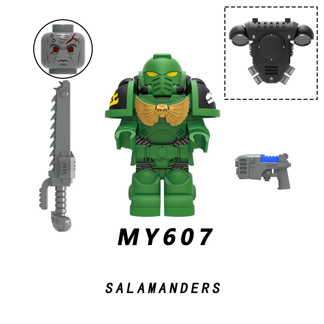Фигурка для лего космодесант Salamanders Вархаммер Warhammer MY607 (ID ...