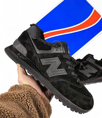 Черные мужские кроссовки New Balance Black Grey Termo Fur Winter x Нью Беланс 40, цена: 2950 ...
