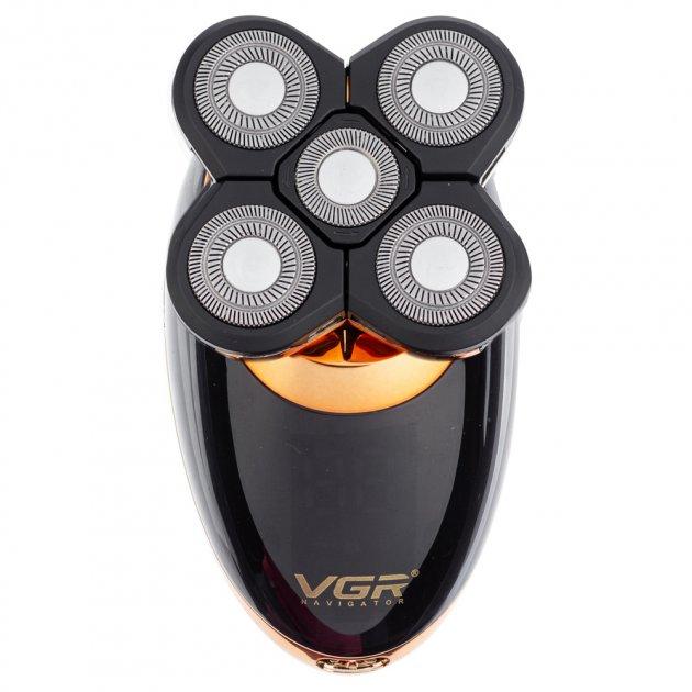 Тример для бороди VGR V-316 5 в 1 акумуляторна бритва для чоловіків з насадками для стрижки та ...