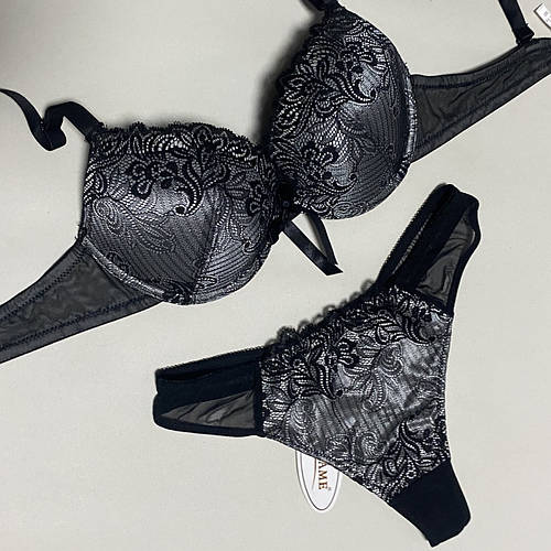 Женское нижнее белье комплект Milasi бюстгальтер на Пуш ап и трусы ...