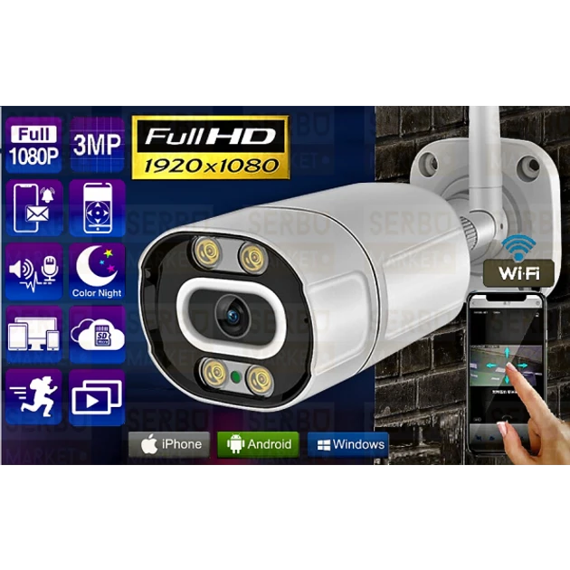Уличная Wifi Ip камера Camera Tuya C16 App 3 0mp с функцией ночной съемки Id 2014491932 цена