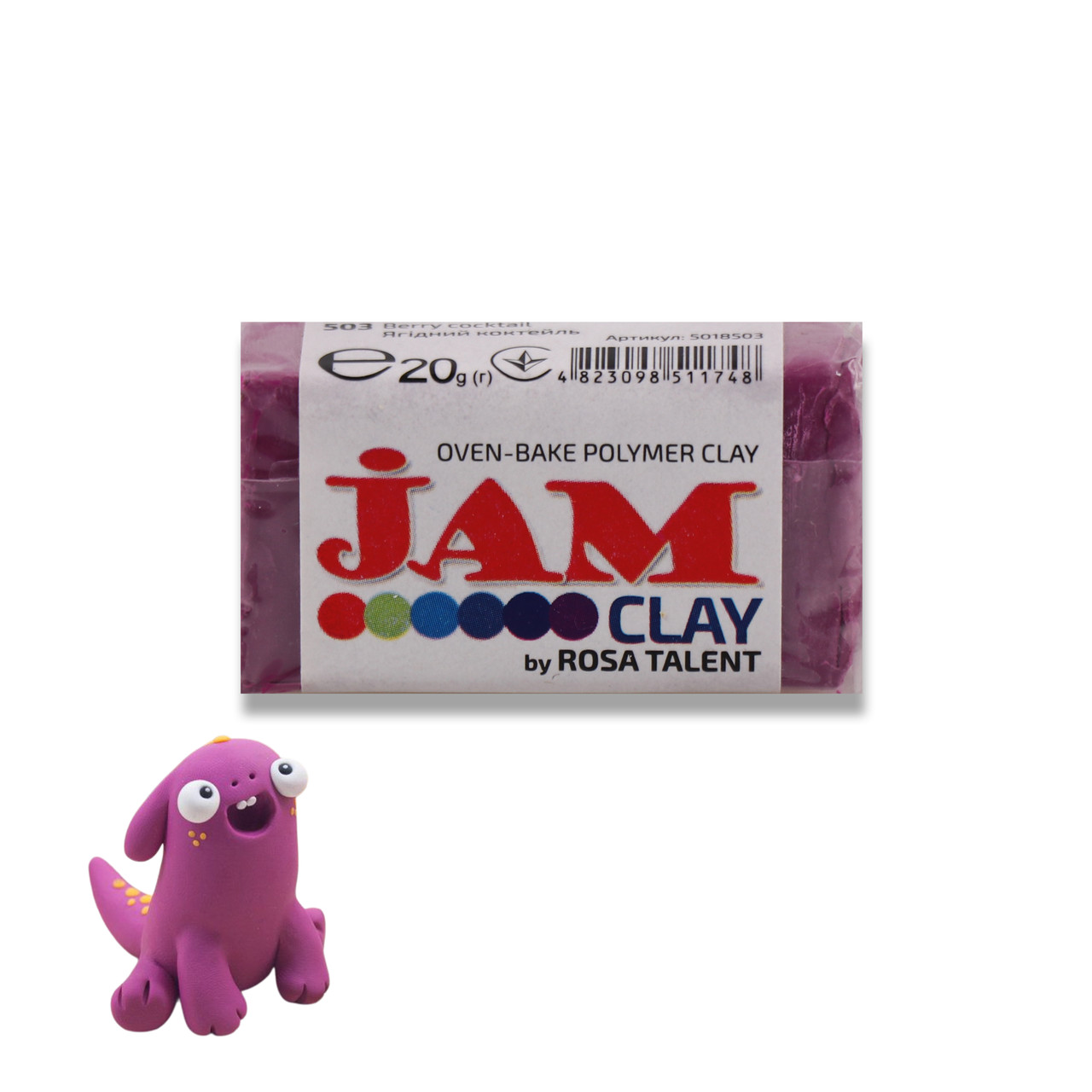 Пластика Jam Clay, Ягідний коктейль, 20 г, ROSA TALENT - купити ...