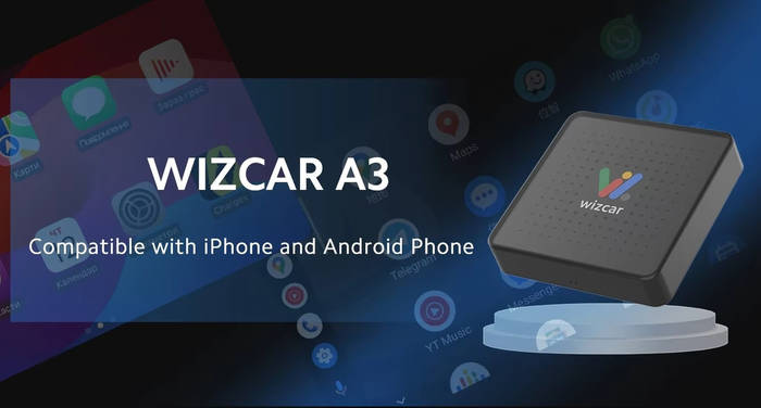Адаптер Wizcar A3 AppleCarPlay и AndroidAuto 2 в одном устройстве (ID#2293158164), цена: 4499 ...