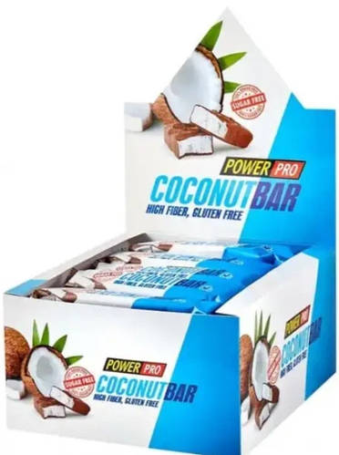 Протеїнові батончики Power Pro Protein Bar 20x50g Кокос (ID#1950070341 ...