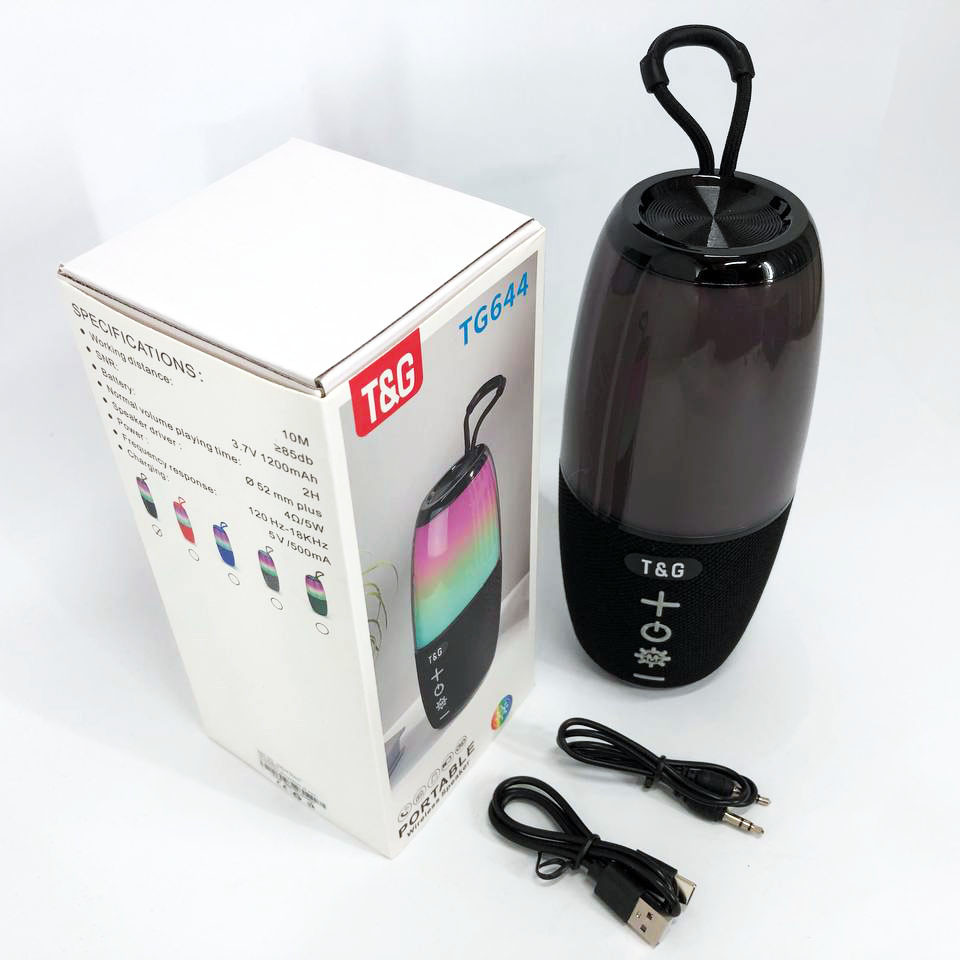 Bluetooth колонка з різнокольоровим підсвічуванням TG644, Портативна бездротова AF-430 якісна ...